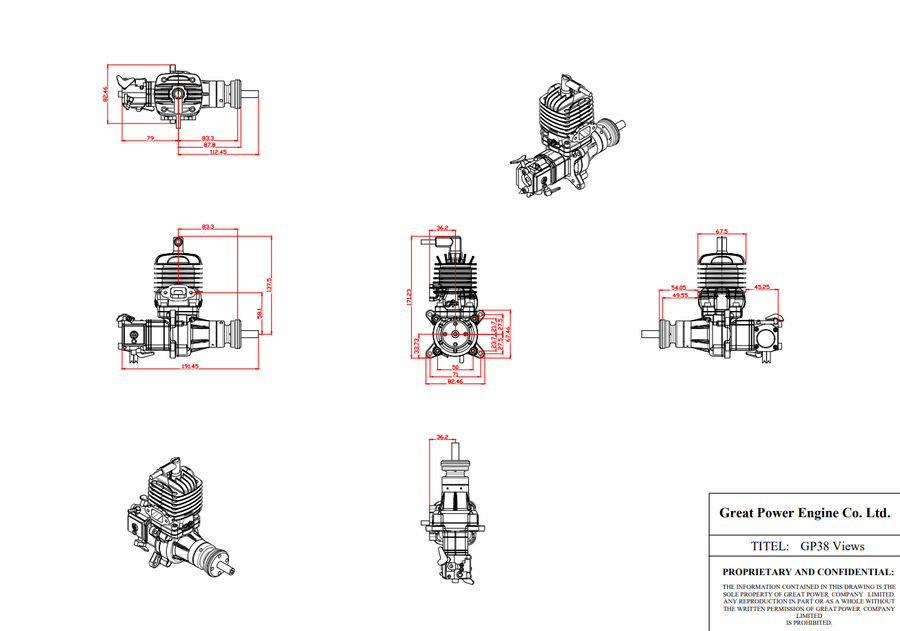 Great Power GP-38 Gas Engine – Extreme Flight