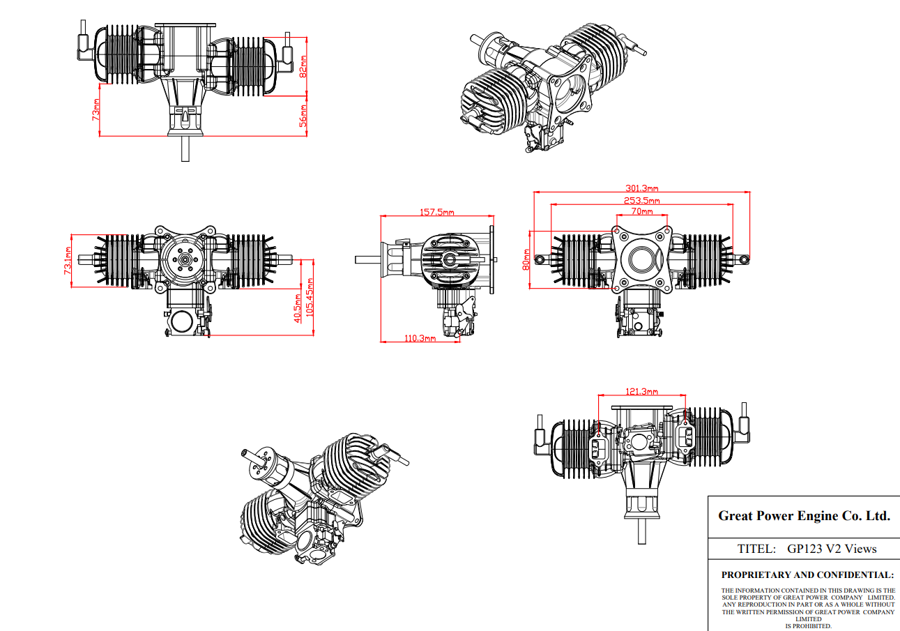 Great Power GP-123 Twin Gas Engine – Extreme Flight
