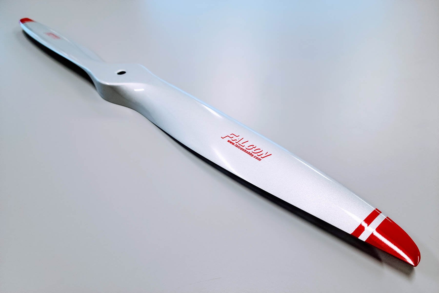 Falcon - White/Red - GAS - PREDRILLED – Extreme Flight