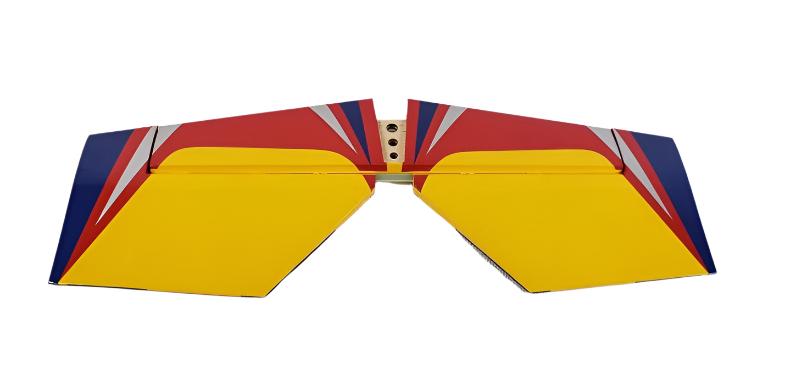 48" Extra 300-EXP V2 Stab/Elevator Set w/ control horns- Yellow/Red ...