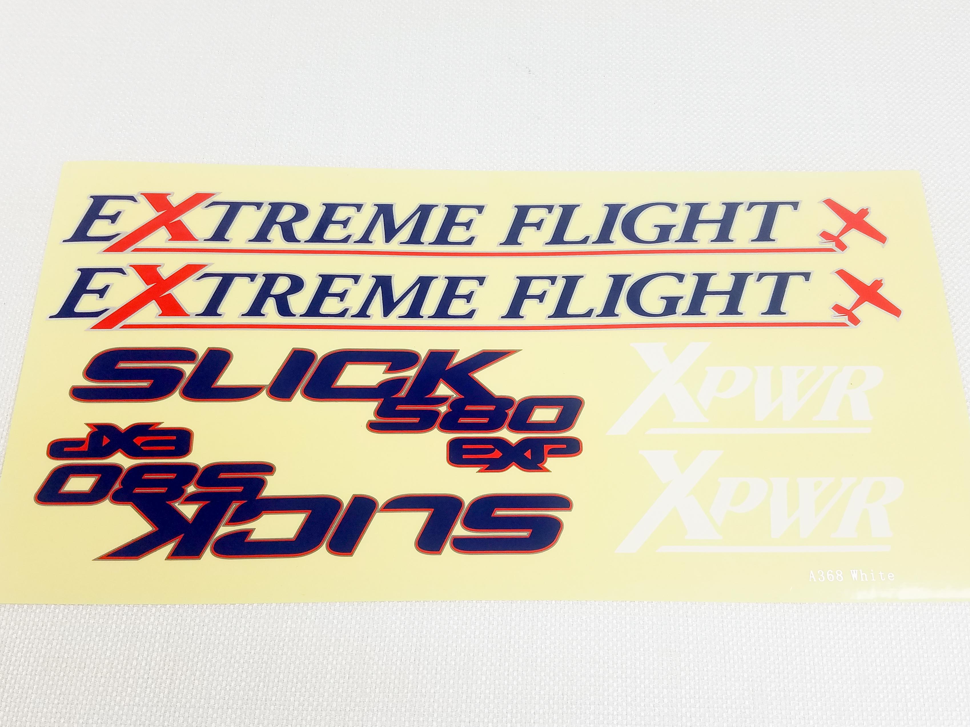 60" Slick 580 V2 Decal Sheet - Red/White – Extreme Flight