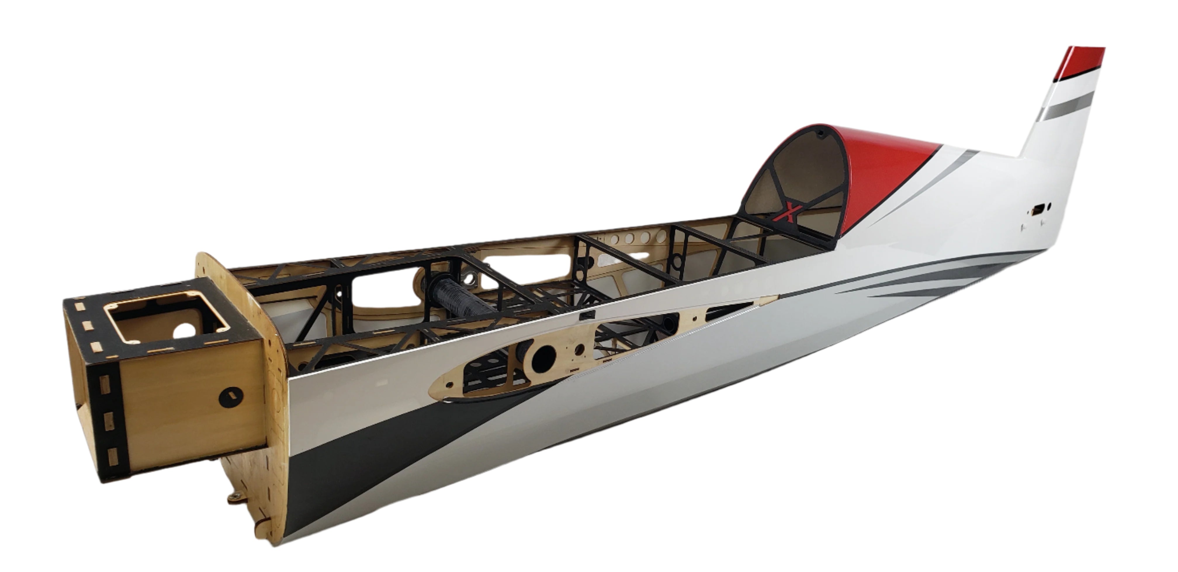 60" Edge 540T-EXP V2 Fuselage- White/Red – Extreme Flight