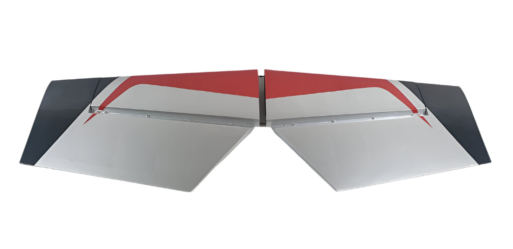 60" EXTRA NG Stab/Elevator Set w/ control horns - Red/Silver – Extreme ...