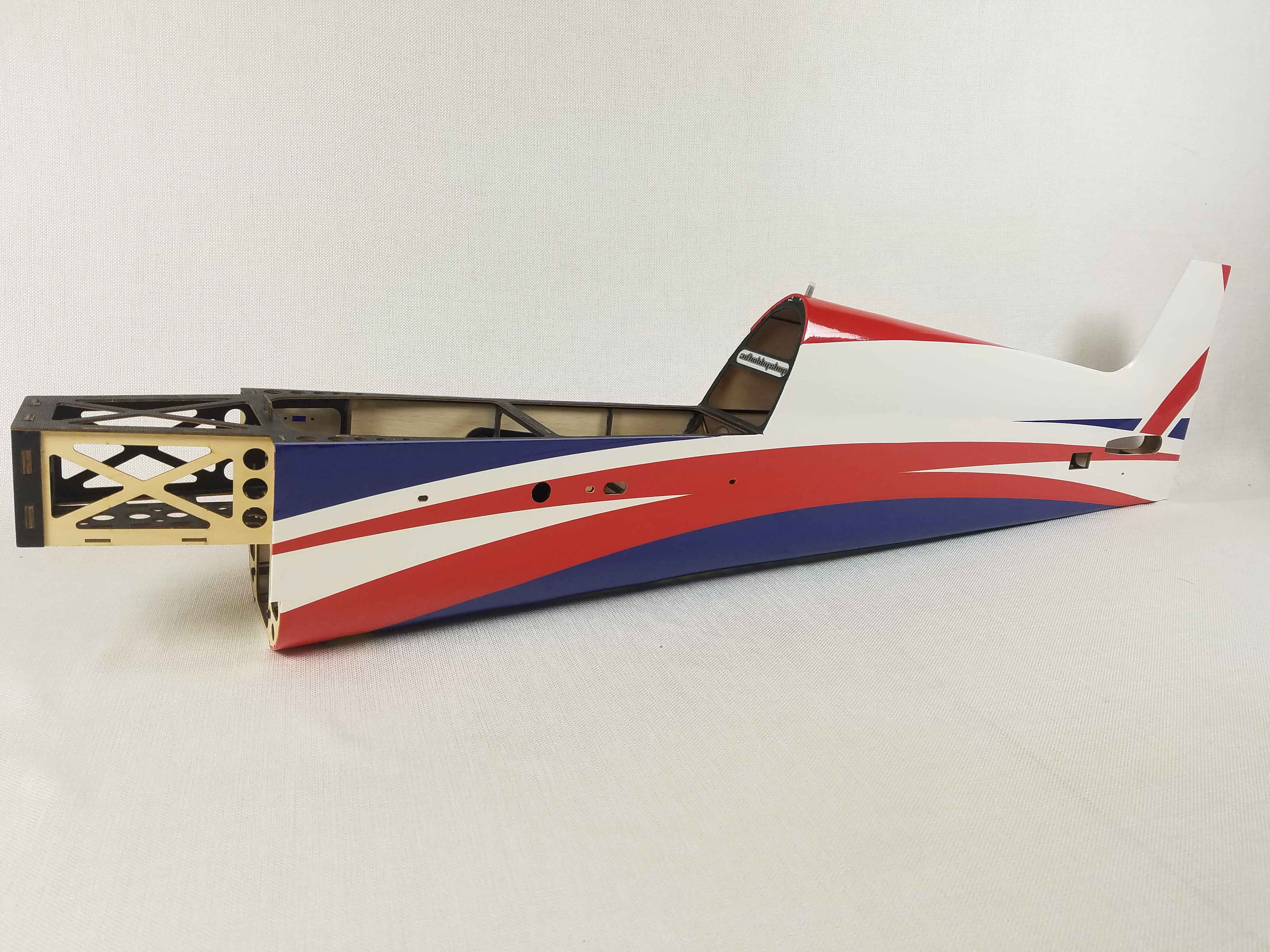 60" Slick 580 V2 Fuselage - Red/White – Extreme Flight