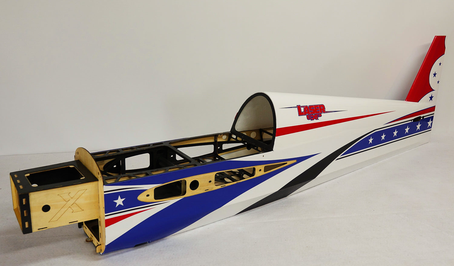 91" LASER-EXP Fuselage - Printed Red/White/Blue Scheme – Extreme Flight