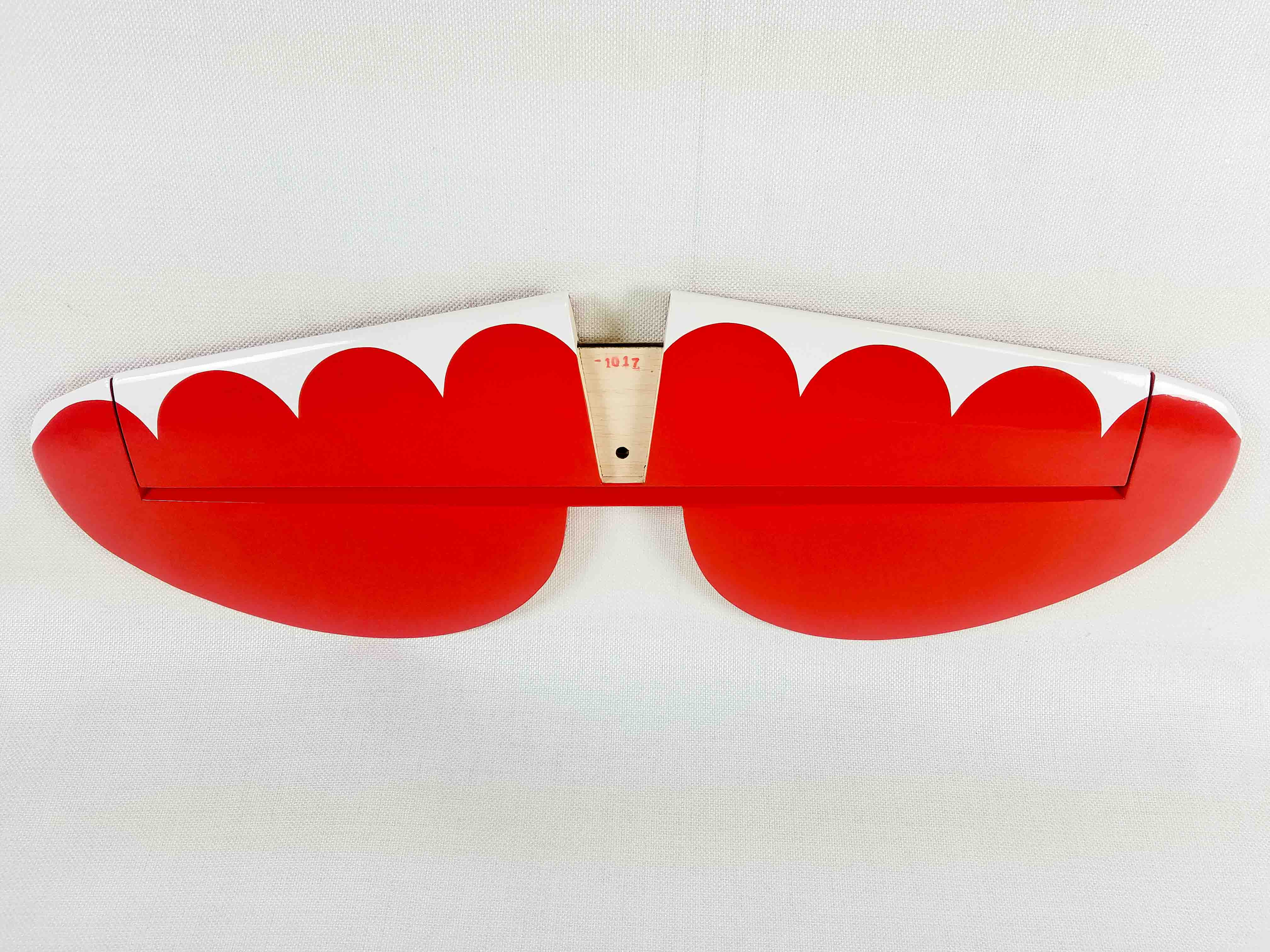 72" Muscle Coupe Stab/Elevator Set w/ control horns - Red/White Scheme ...